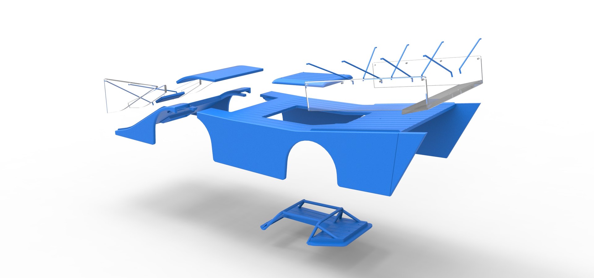 3D Shell Of Vintage Outlaw Dirt Late Model Race Car Scale 1 To 25 ...