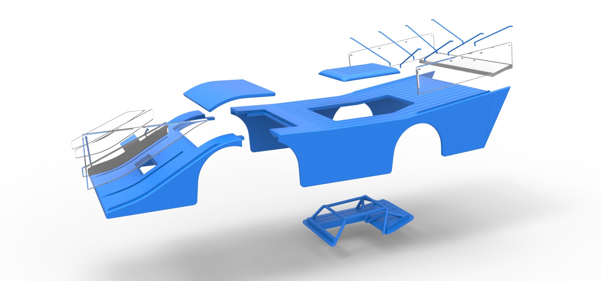 3D Shell Of Vintage Outlaw Dirt Late Model Race Car Scale 1 To 25 ...