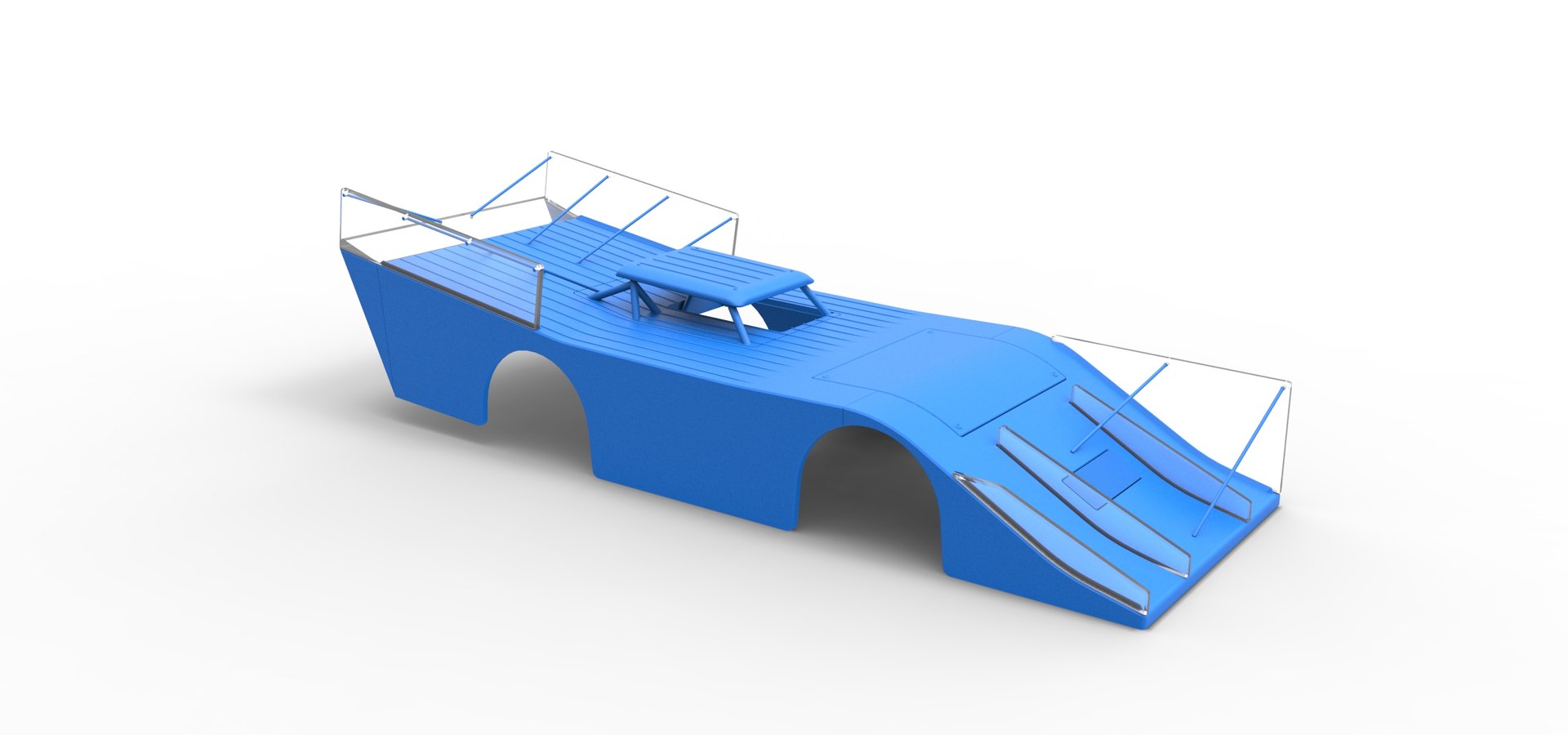 3D Shell Of Vintage Outlaw Dirt Late Model Race Car Scale 1 To 25 ...