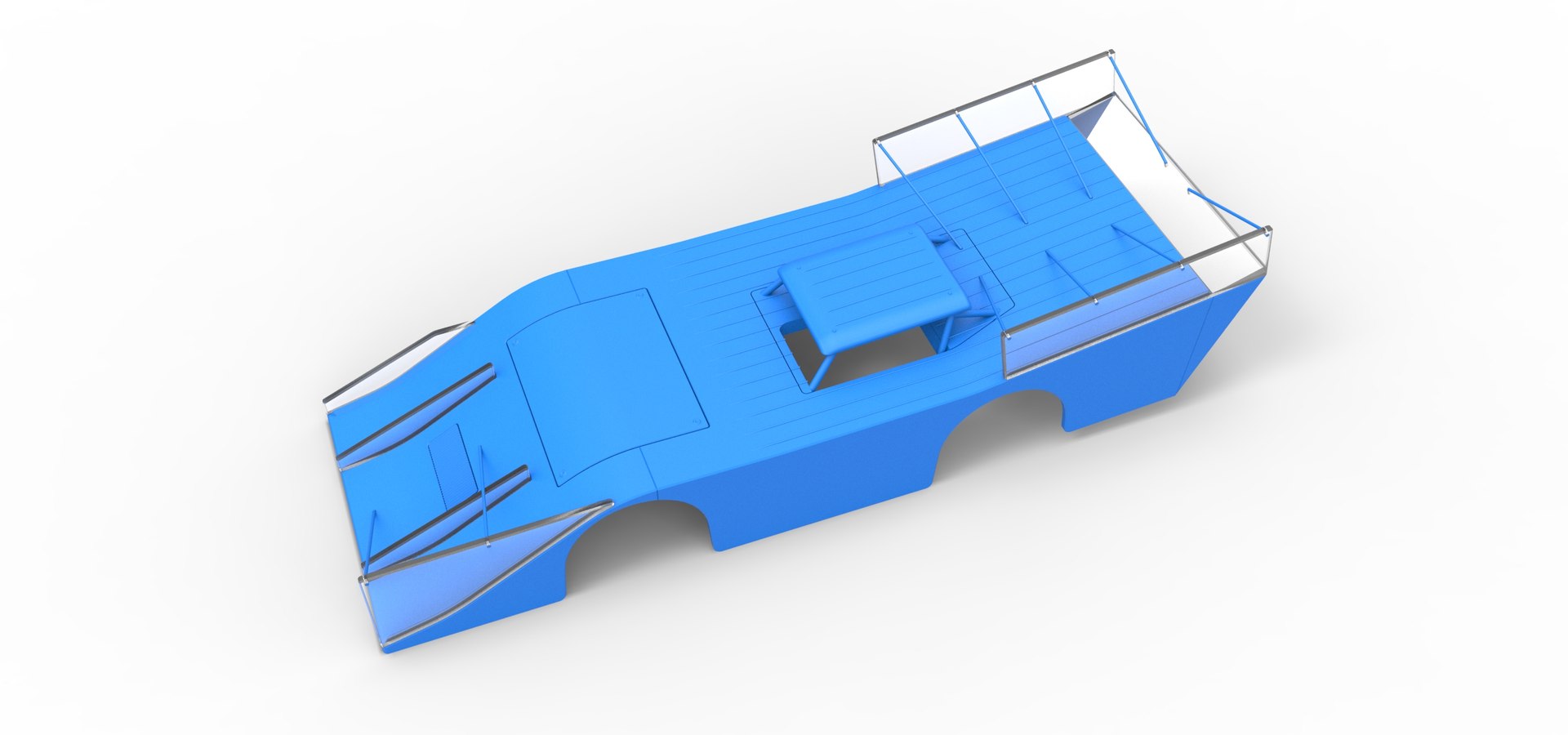 3D Shell Of Vintage Outlaw Dirt Late Model Race Car Scale 1 To 25 ...