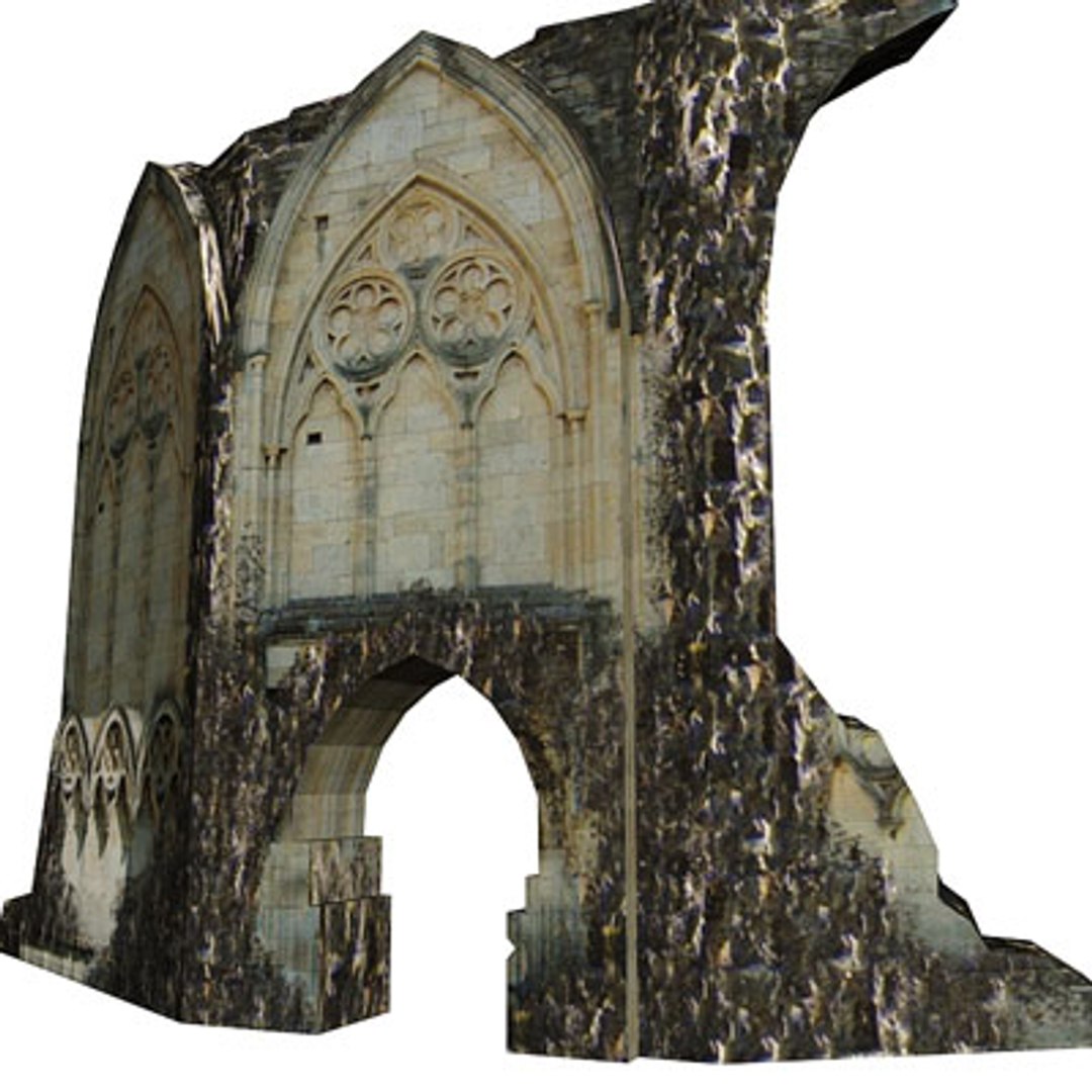 wall gothic building 3ds