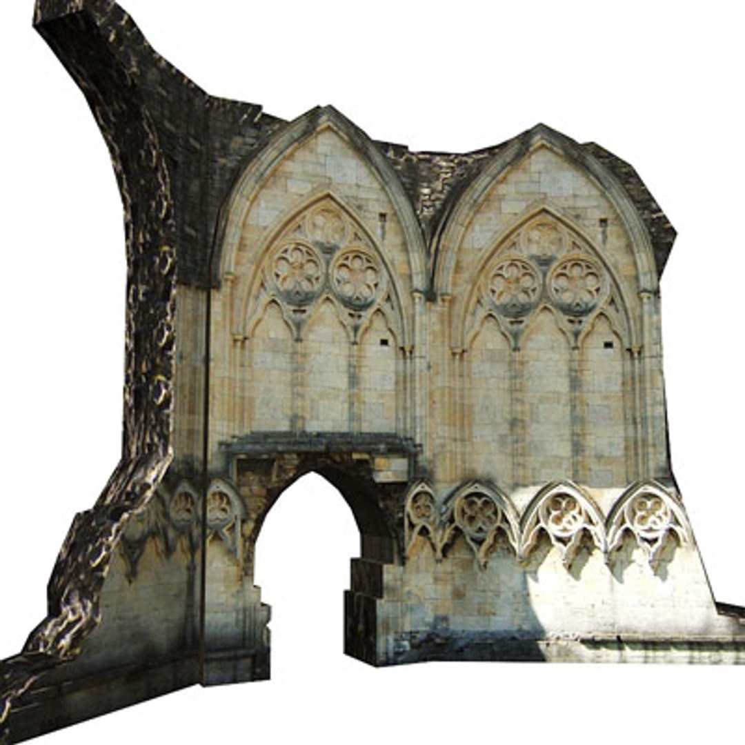 wall gothic building 3ds