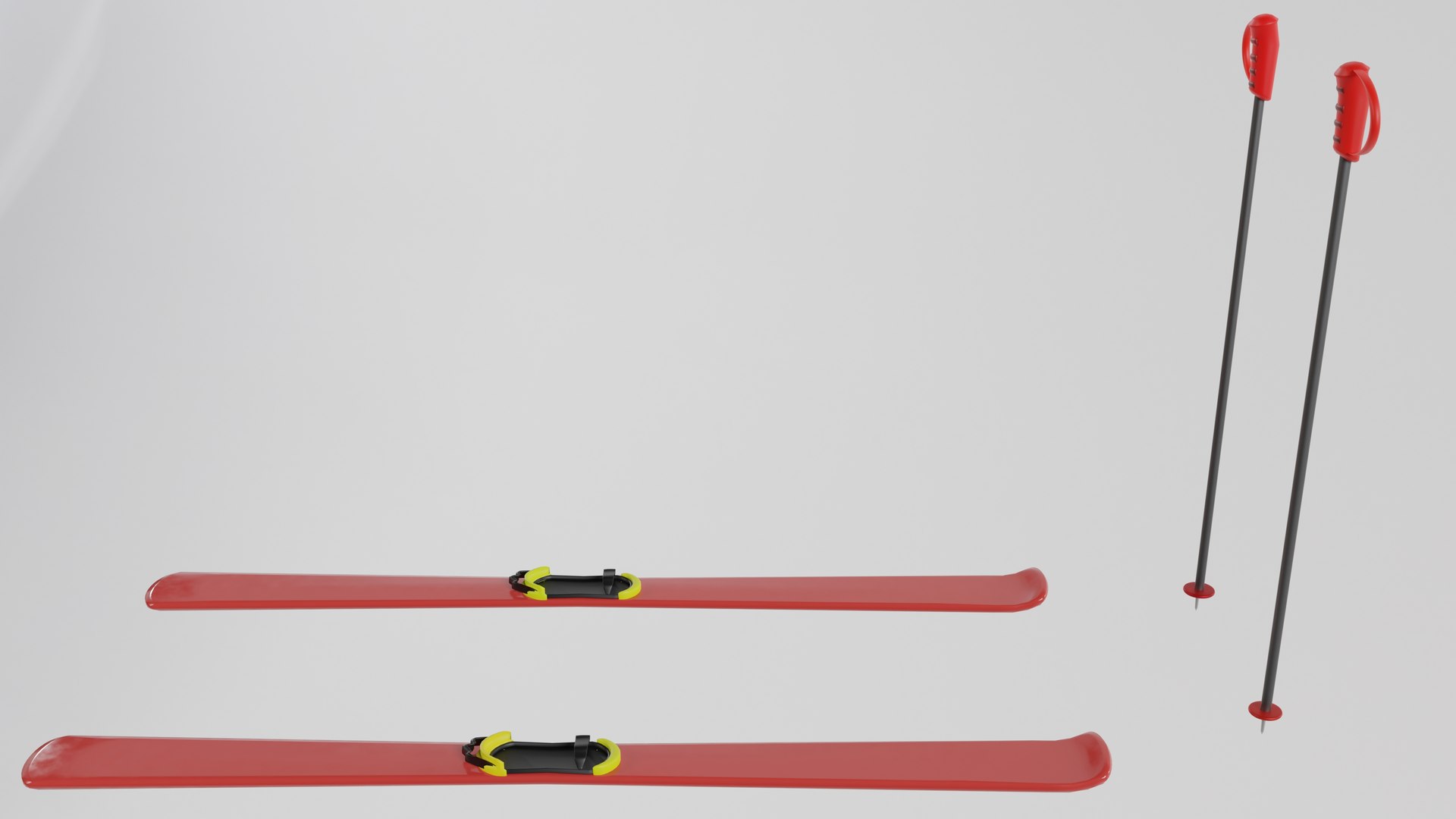 3D Skis and sticks - TurboSquid 1989090