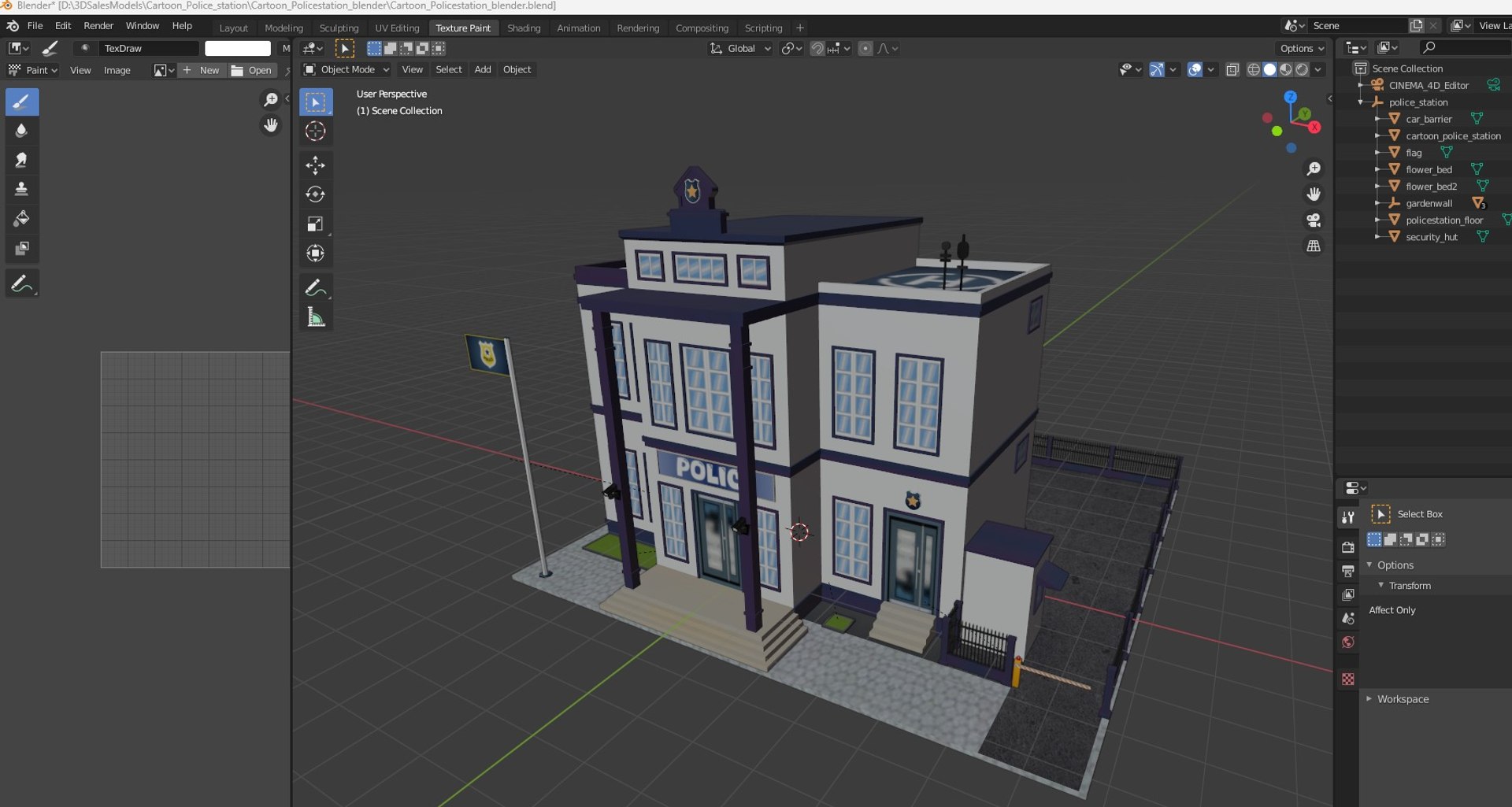 3D Cartoon Police Station - TurboSquid 2220621