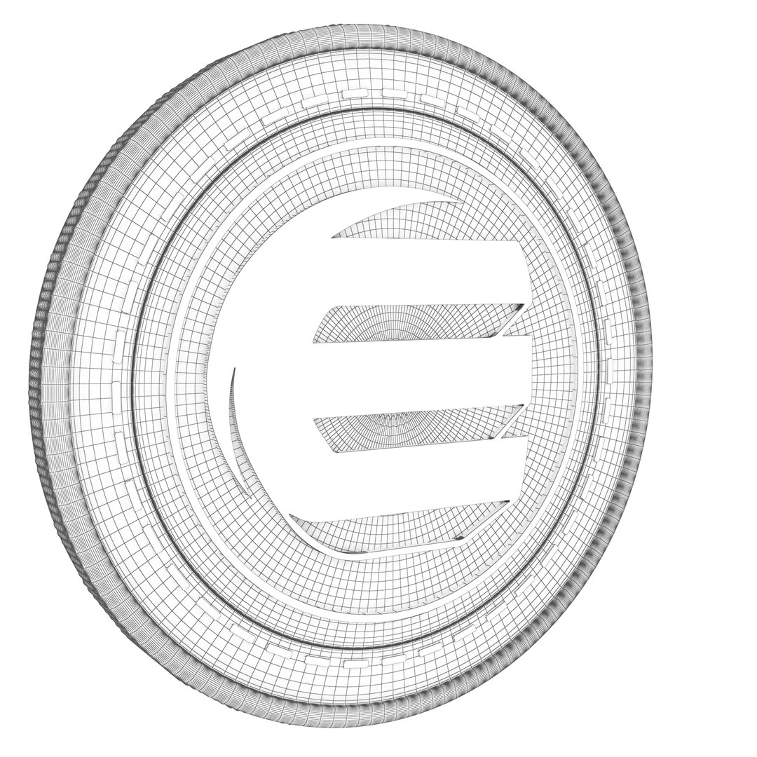 3D Enjin Coin Cryptocurrency Gold Coin - TurboSquid 1855937