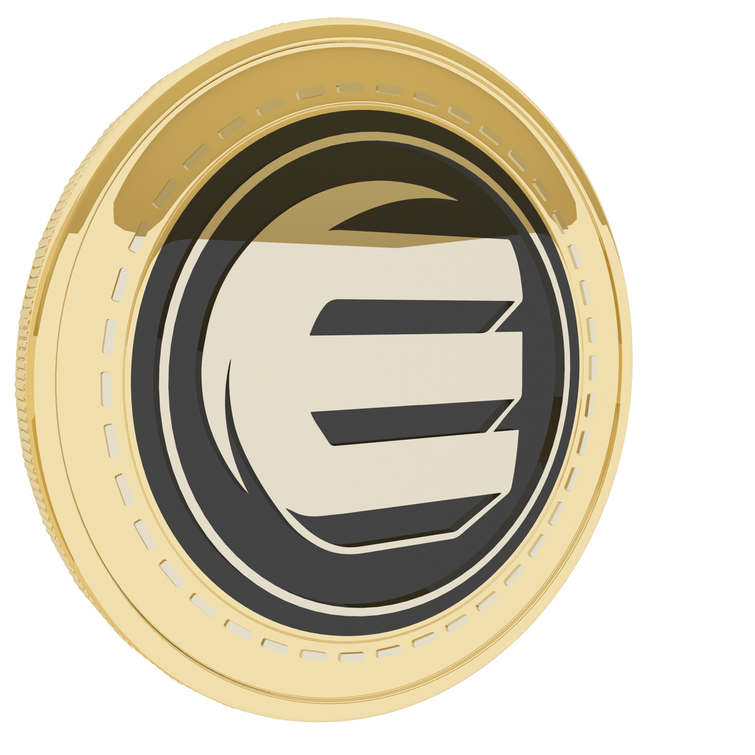 3D Enjin Coin Cryptocurrency Gold Coin - TurboSquid 1855937
