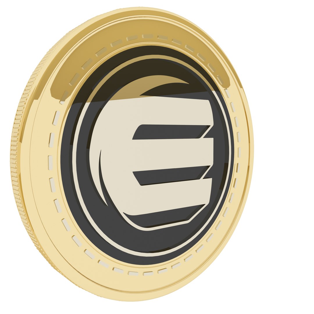 3D Enjin Coin Cryptocurrency Gold Coin - TurboSquid 1855937