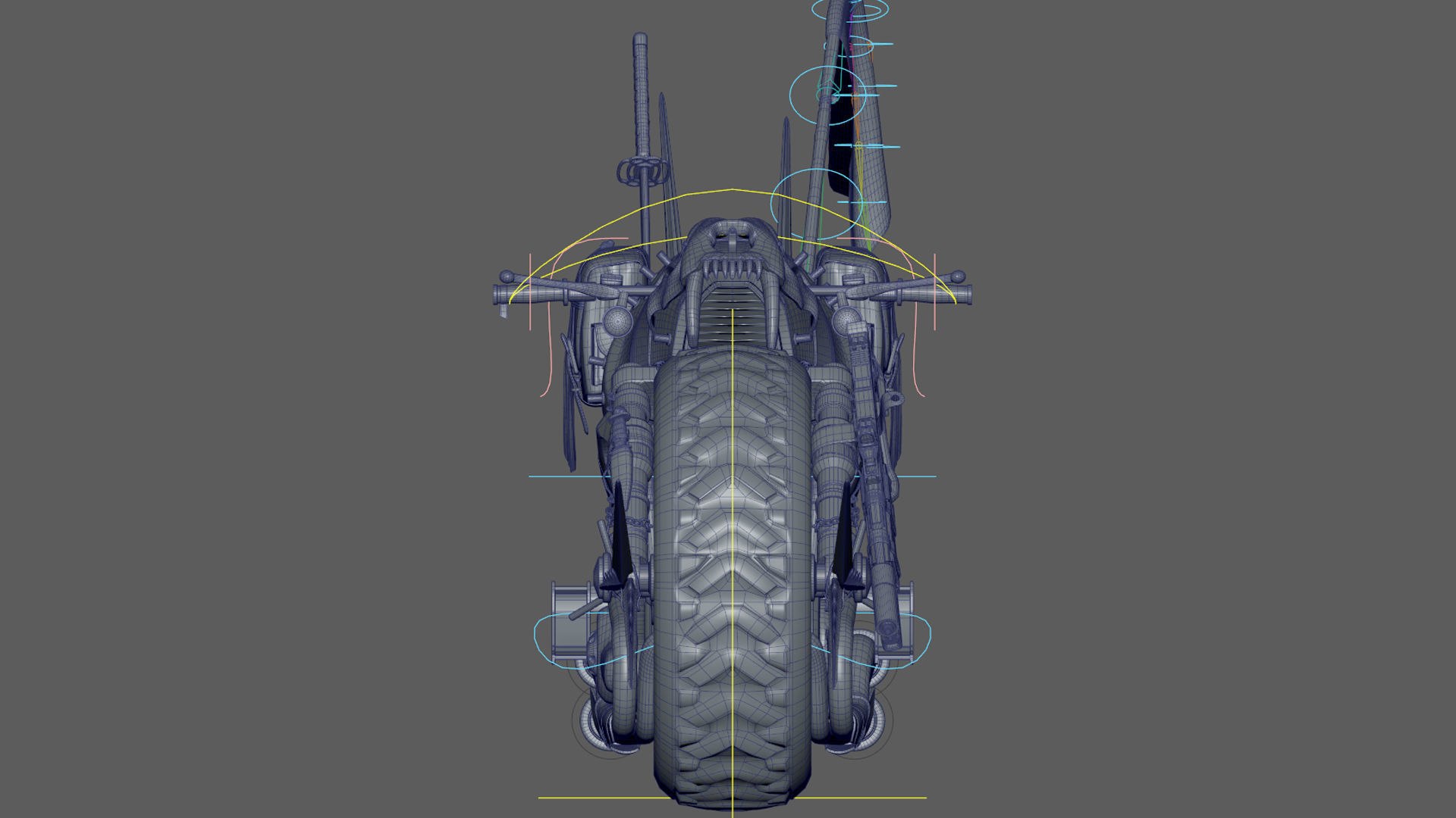 3D Motorcycle Post-Apocalyptic Motorbike 3D Model With Rigs 3D Model ...