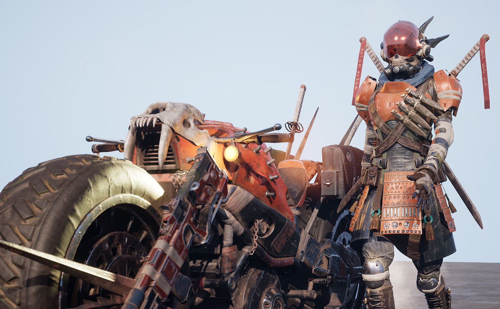 3D Motorcycle Post-Apocalyptic Motorbike 3D Model With Rigs 3D Model ...