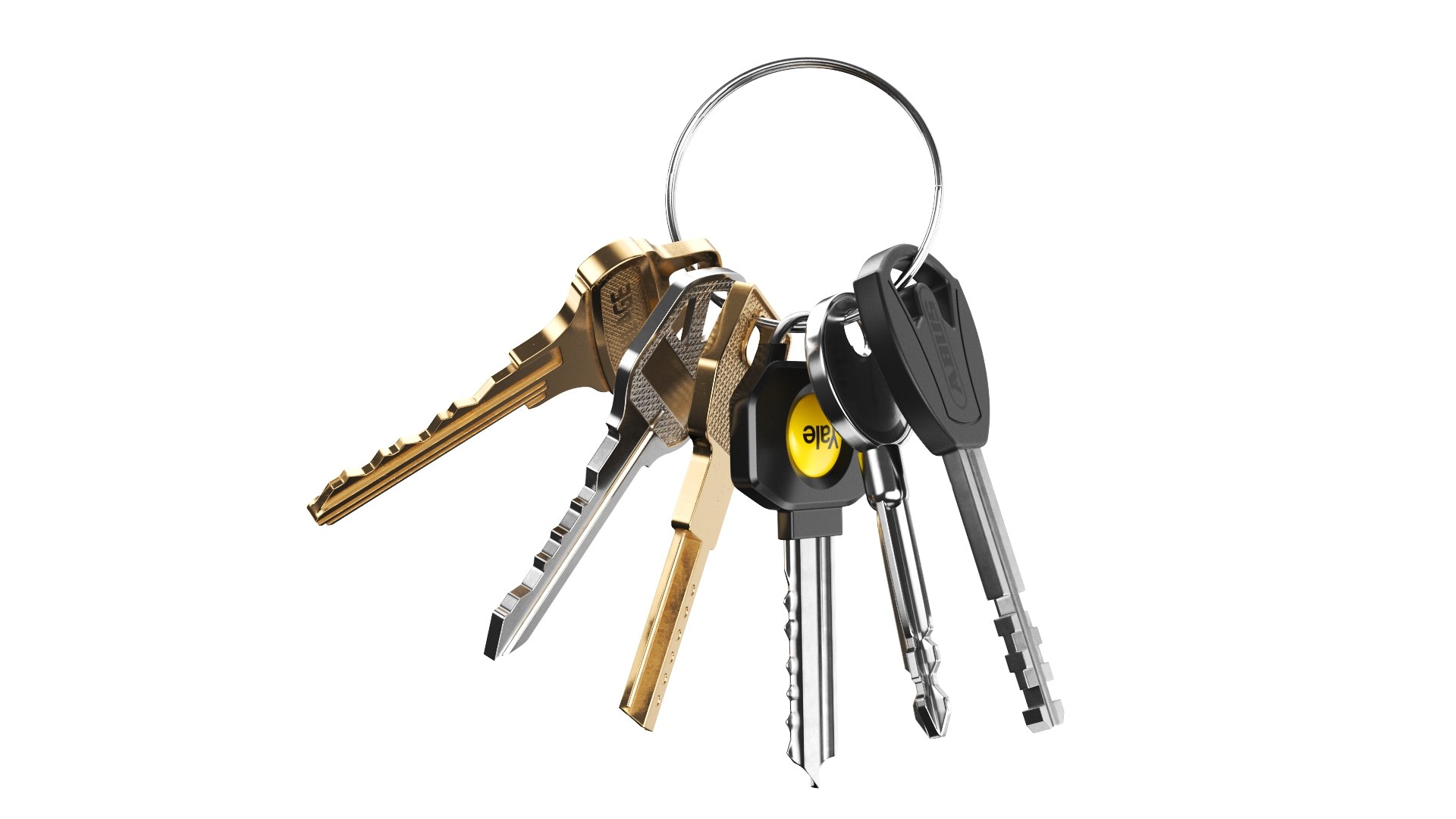 3D Detailed Padlocks With Key Ring Model - TurboSquid 2272859