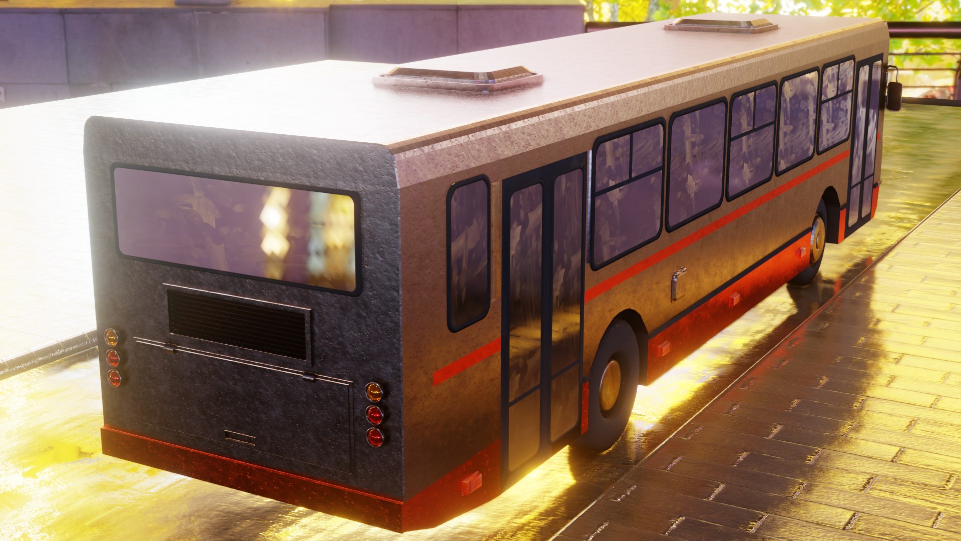 Free 3D Old Rusty Bus - TurboSquid 1597853
