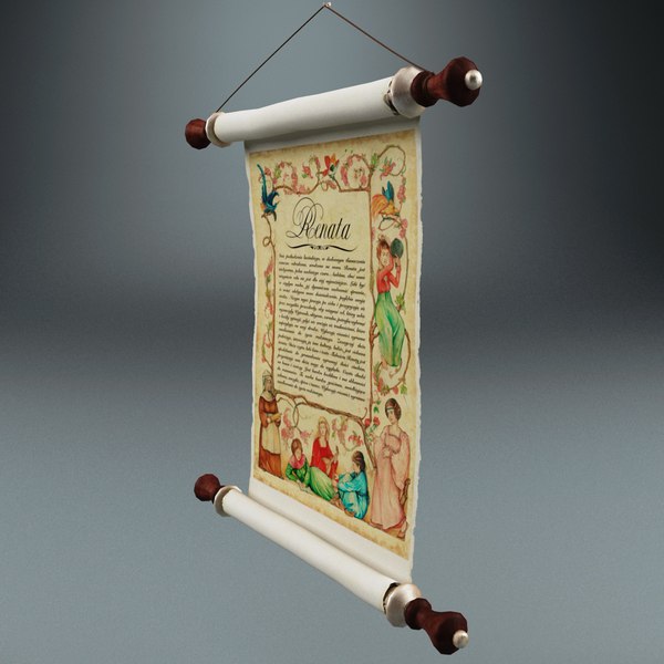 3ds max ancient scroll