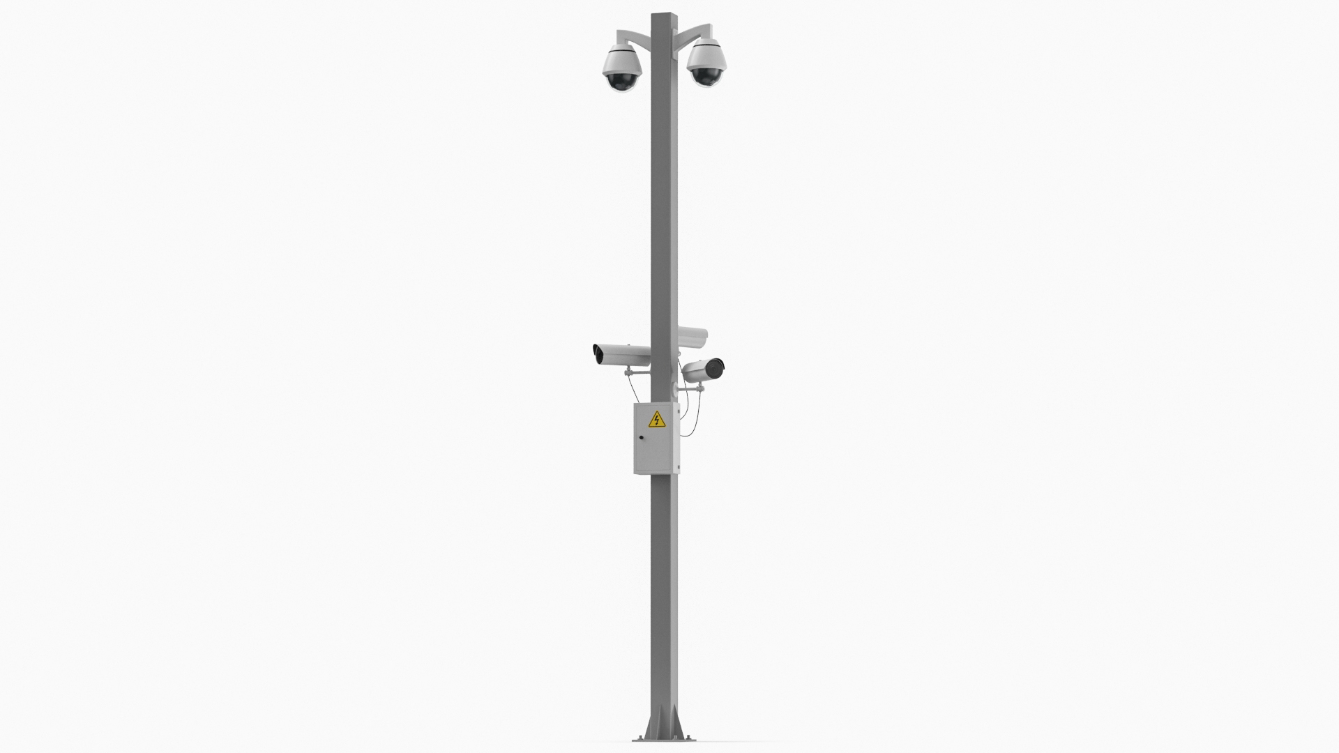 3D Security Cameras Pole Model - TurboSquid 2041467