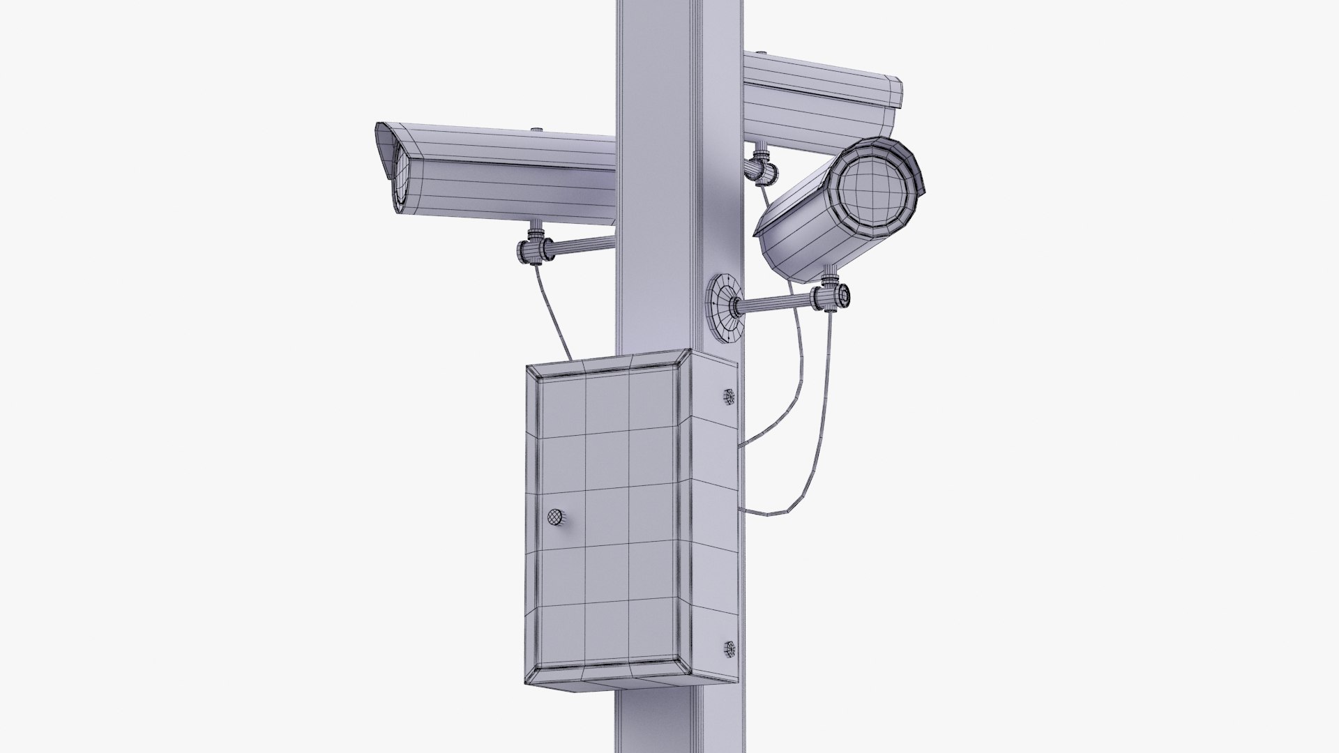 3D Security Cameras Pole Model - TurboSquid 2041467