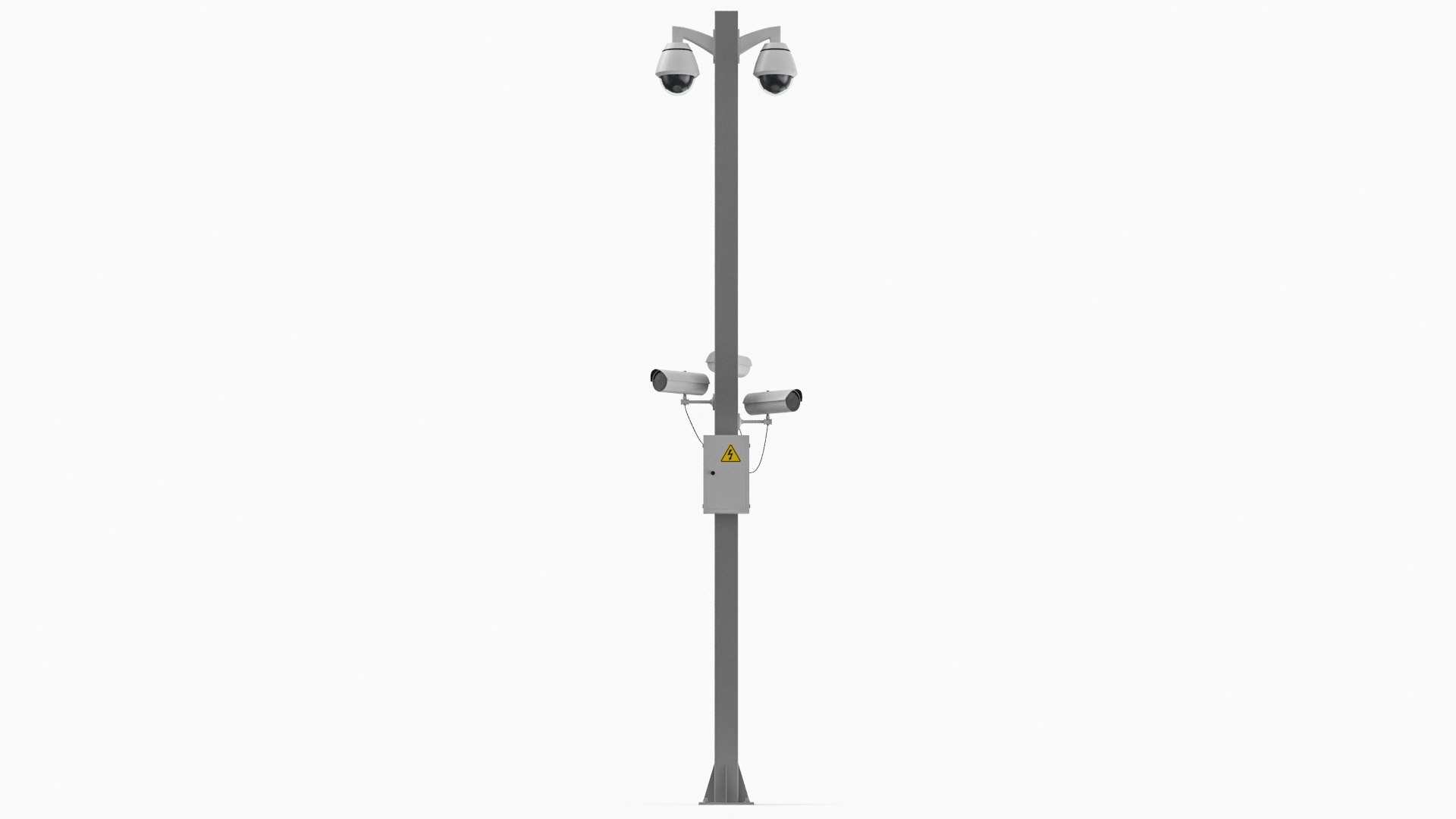 3D Security Cameras Pole Model - TurboSquid 2041467