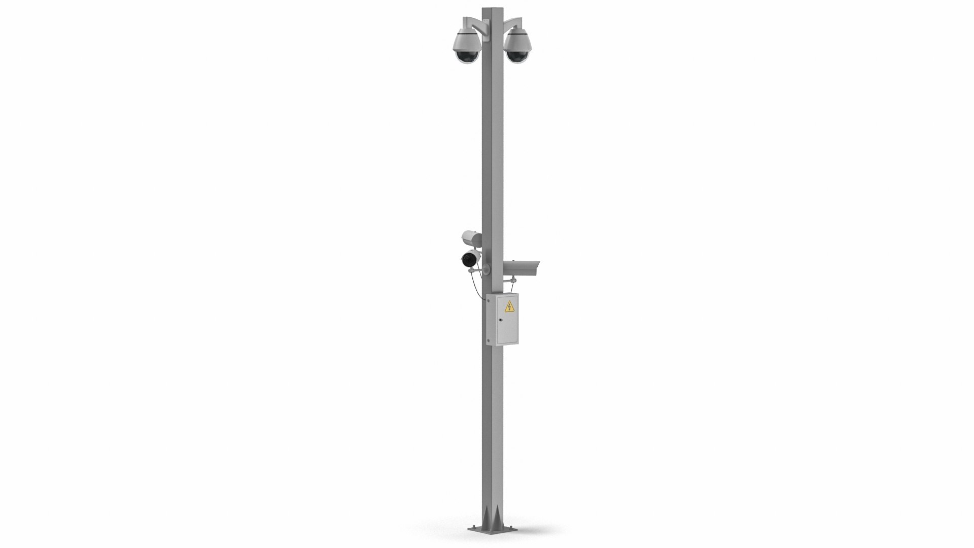 3D Security Cameras Pole Model - TurboSquid 2041467