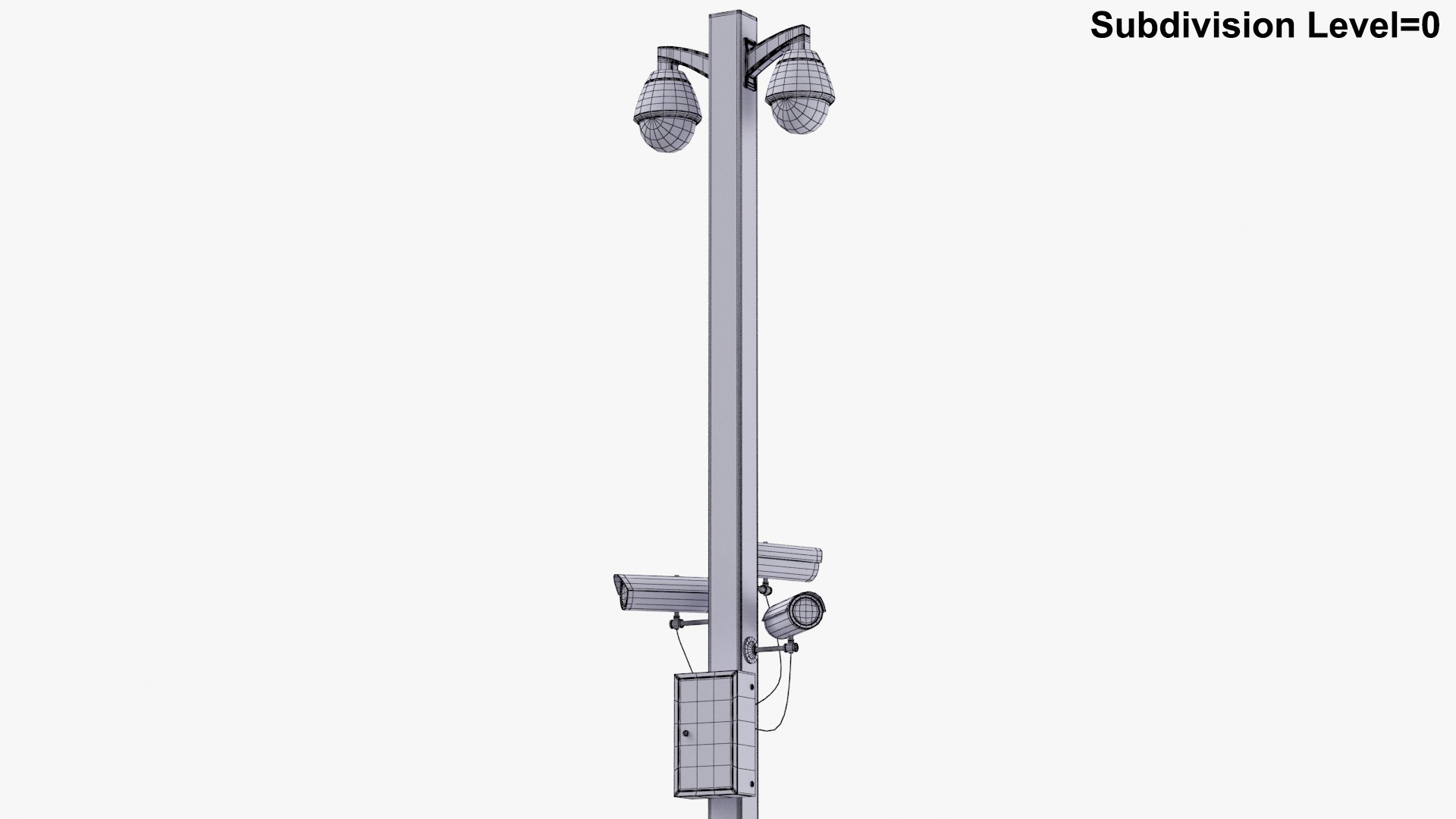 3D Security Cameras Pole Model - TurboSquid 2041467
