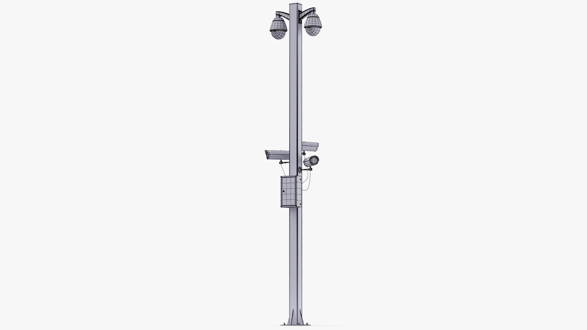 3D Security Cameras Pole Model - TurboSquid 2041467