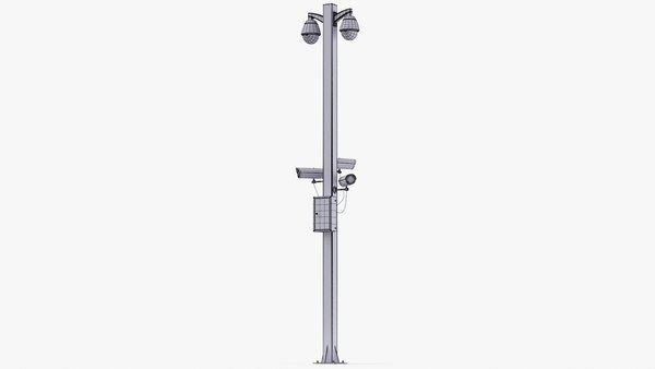 modelo 3d Poste de cámaras de seguridad - TurboSquid 2041467