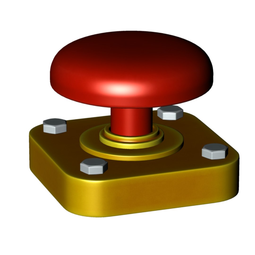 Red Button 3d C4d