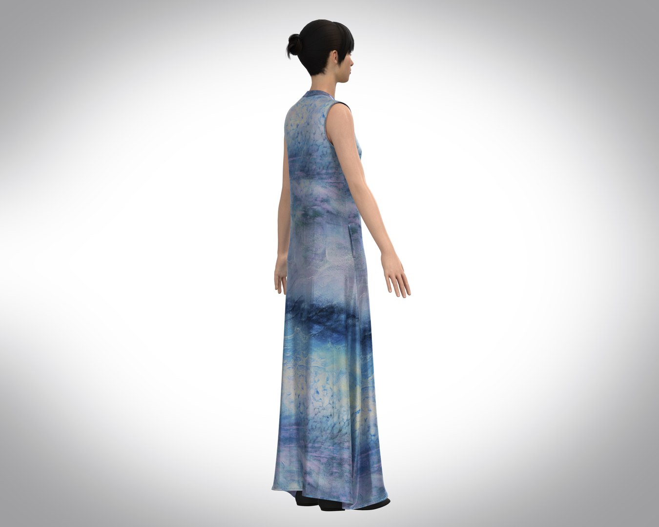 3D Girls Blue Dress - TurboSquid 2050255