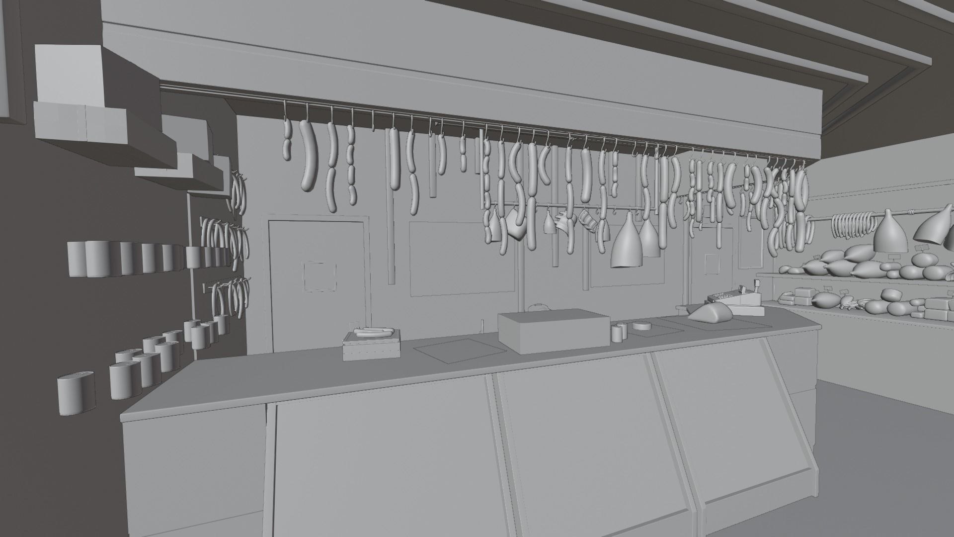 3D Butcher Shop - TurboSquid 2212220