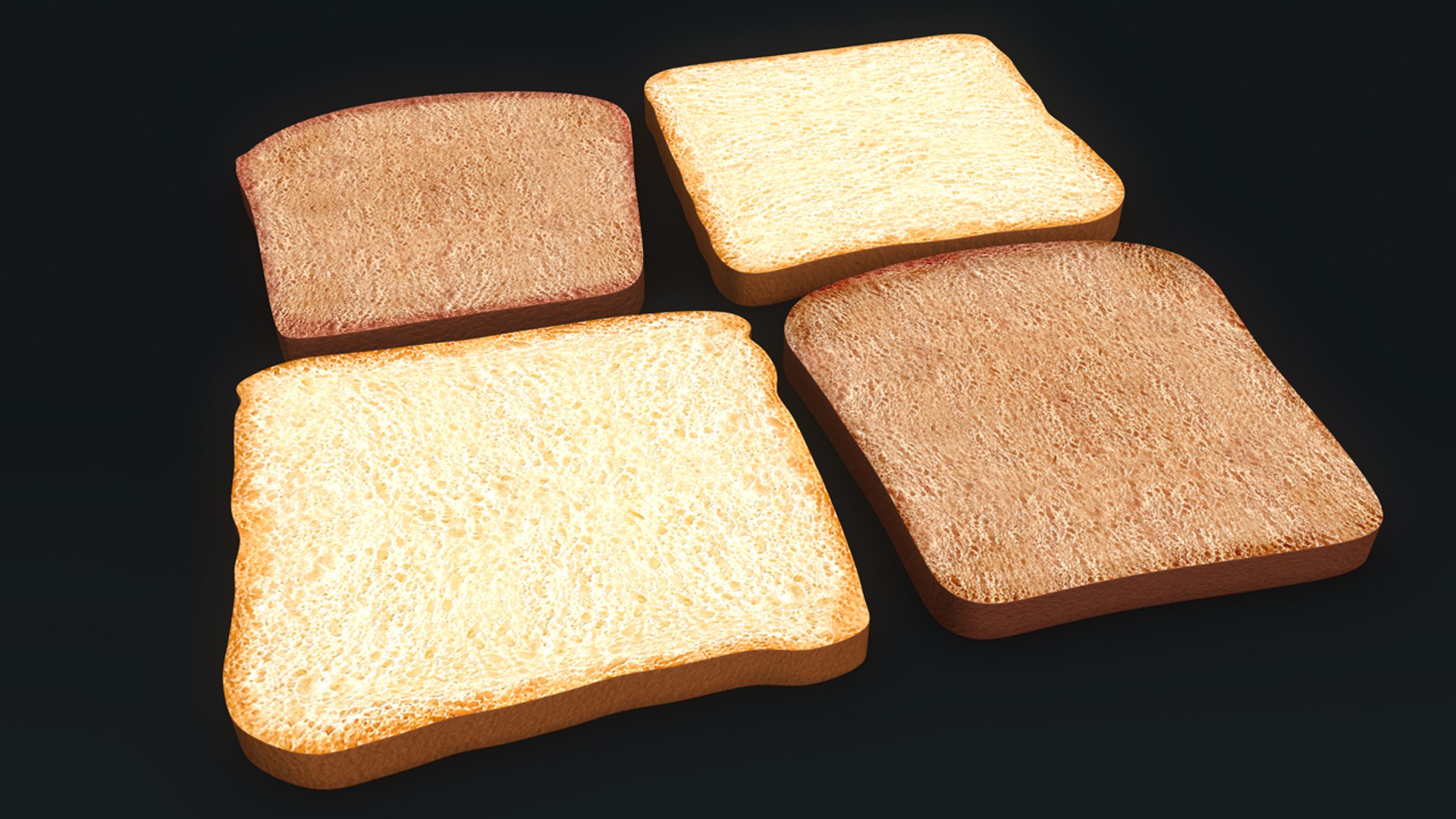Bread Slices 3d Obj