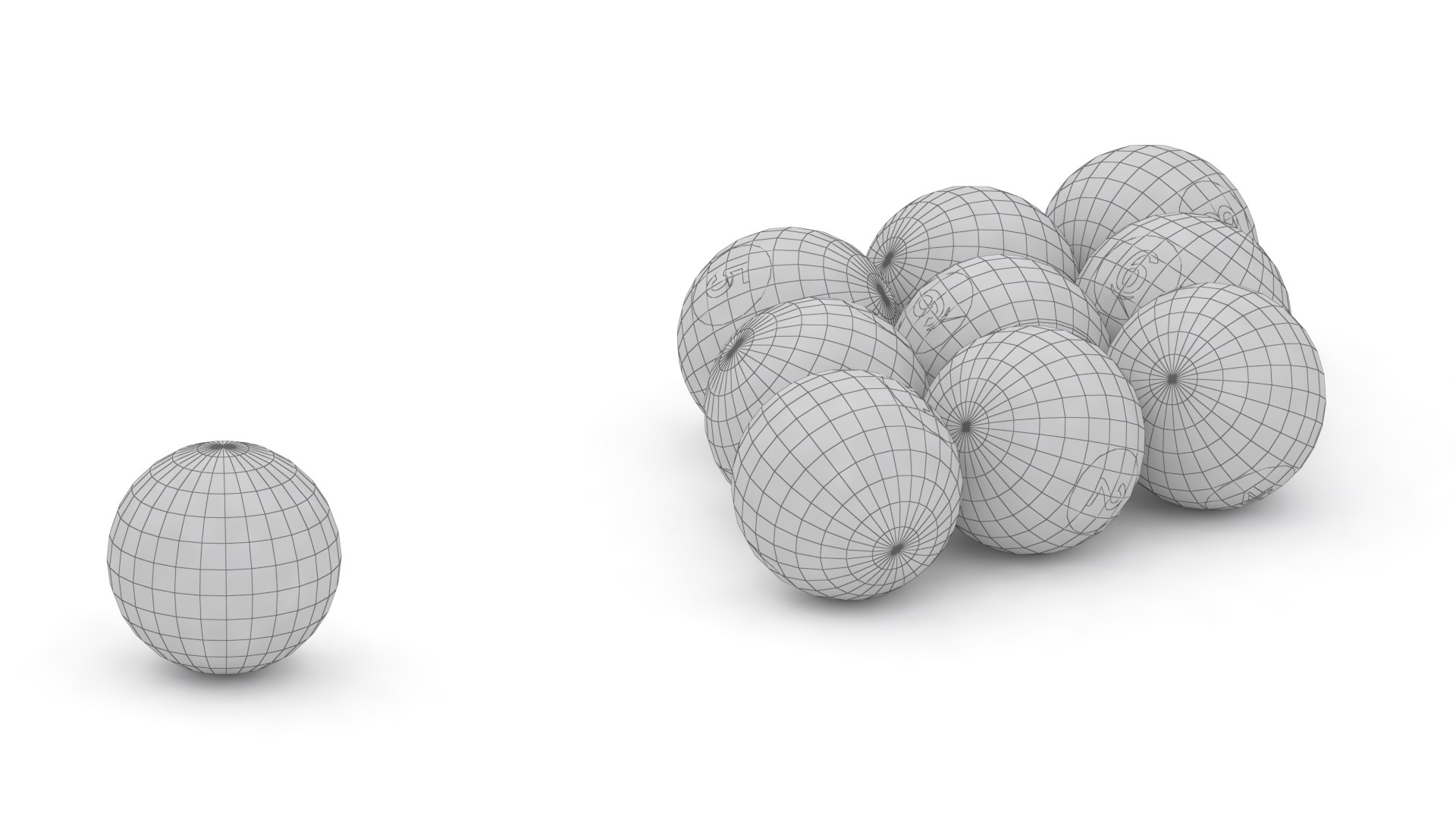 9 Billiards Balls In Random Position With Cue Ball Model - TurboSquid ...