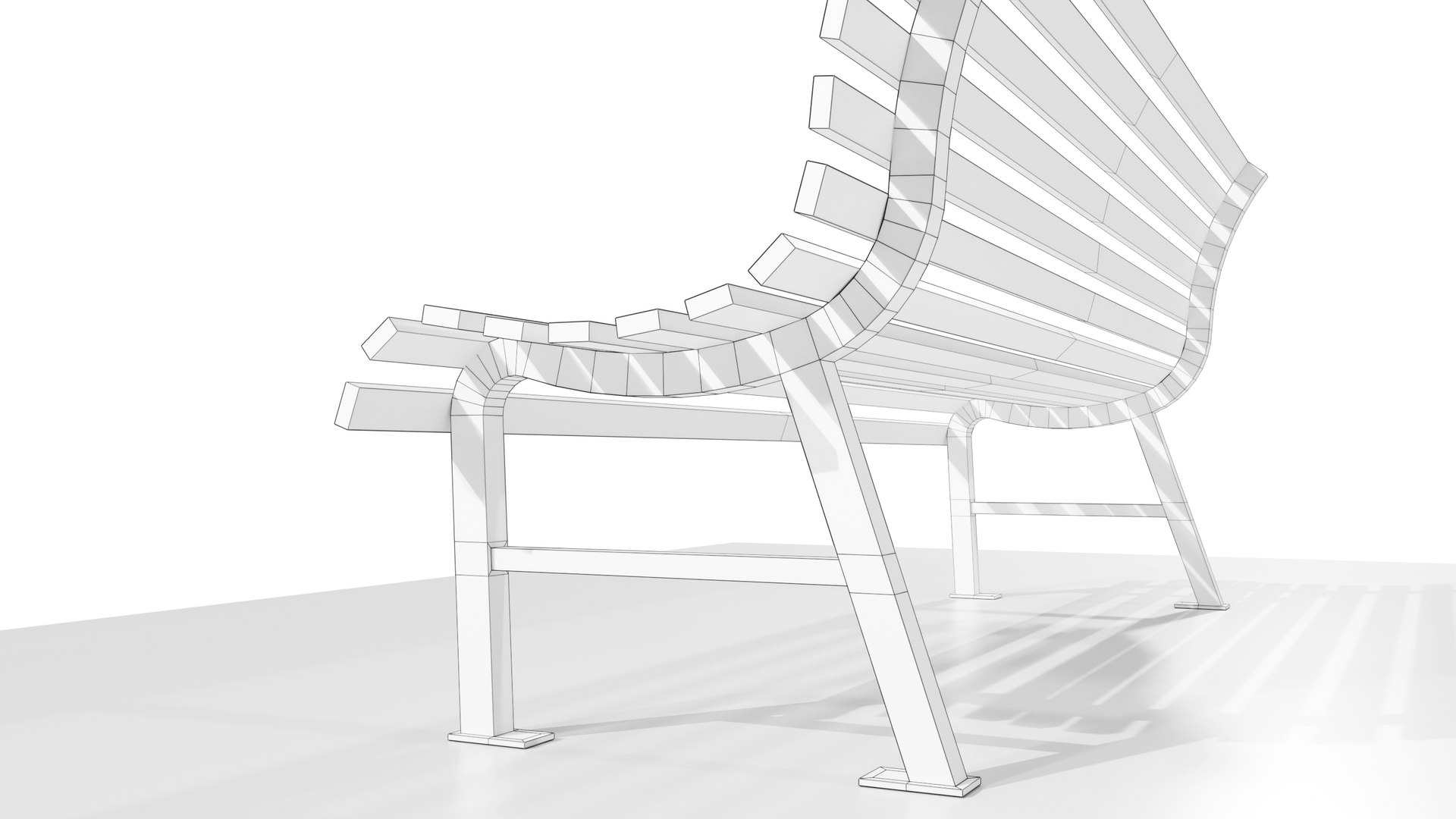 3D Metal Bench Model - TurboSquid 1985336