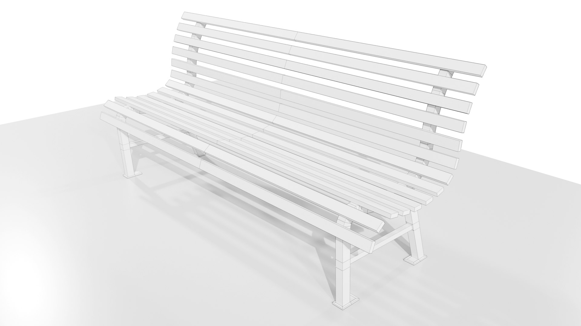 3D Metal Bench Model - TurboSquid 1985336