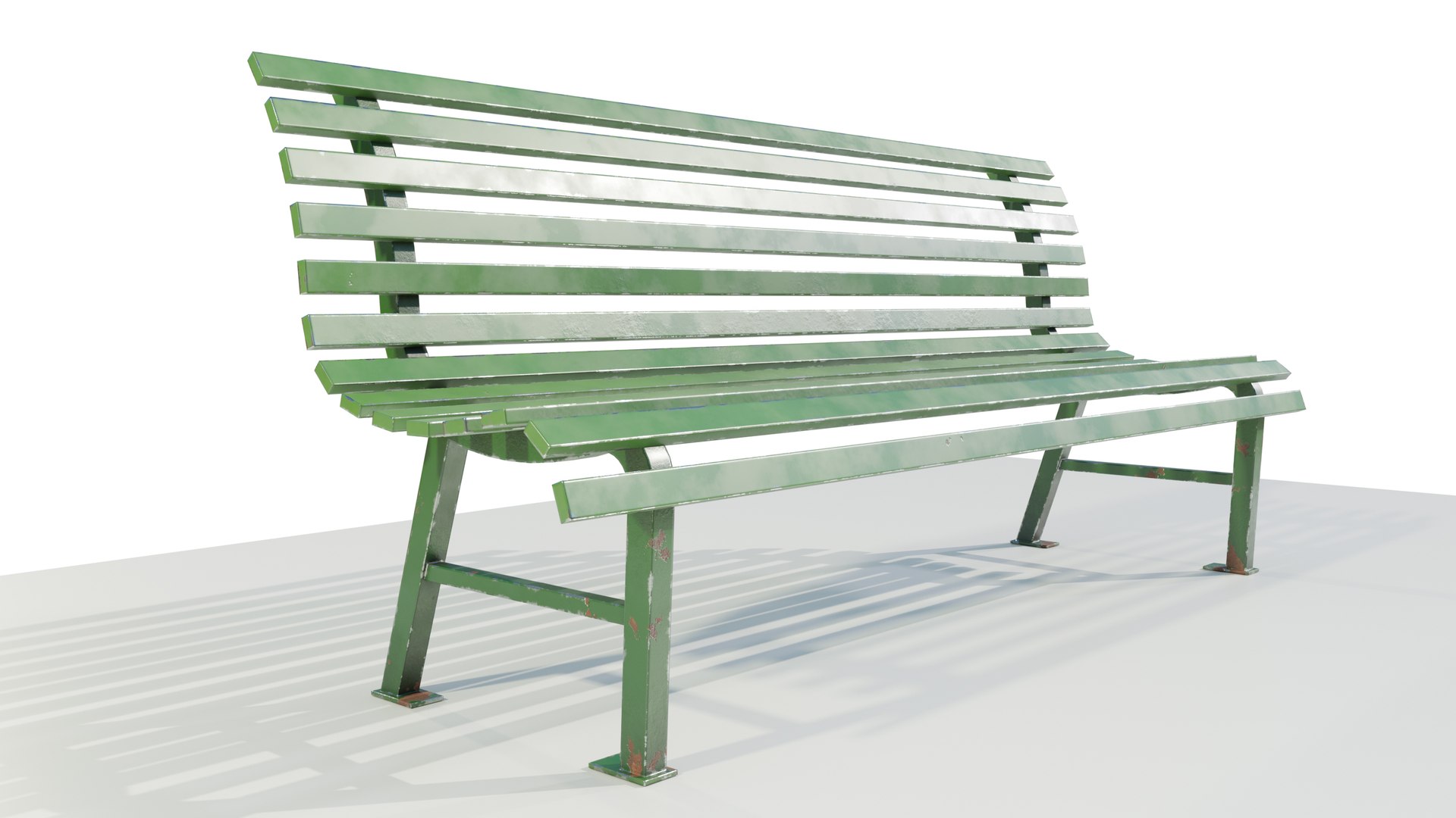 3D Metal Bench Model - TurboSquid 1985336