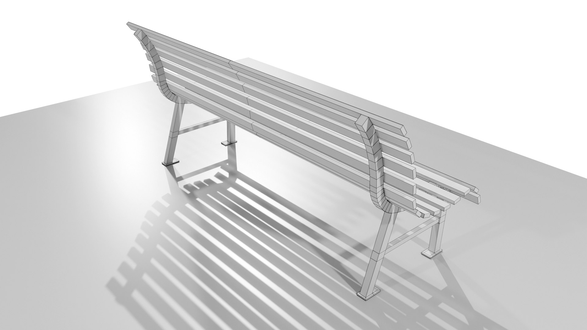 3D Metal Bench Model - TurboSquid 1985336