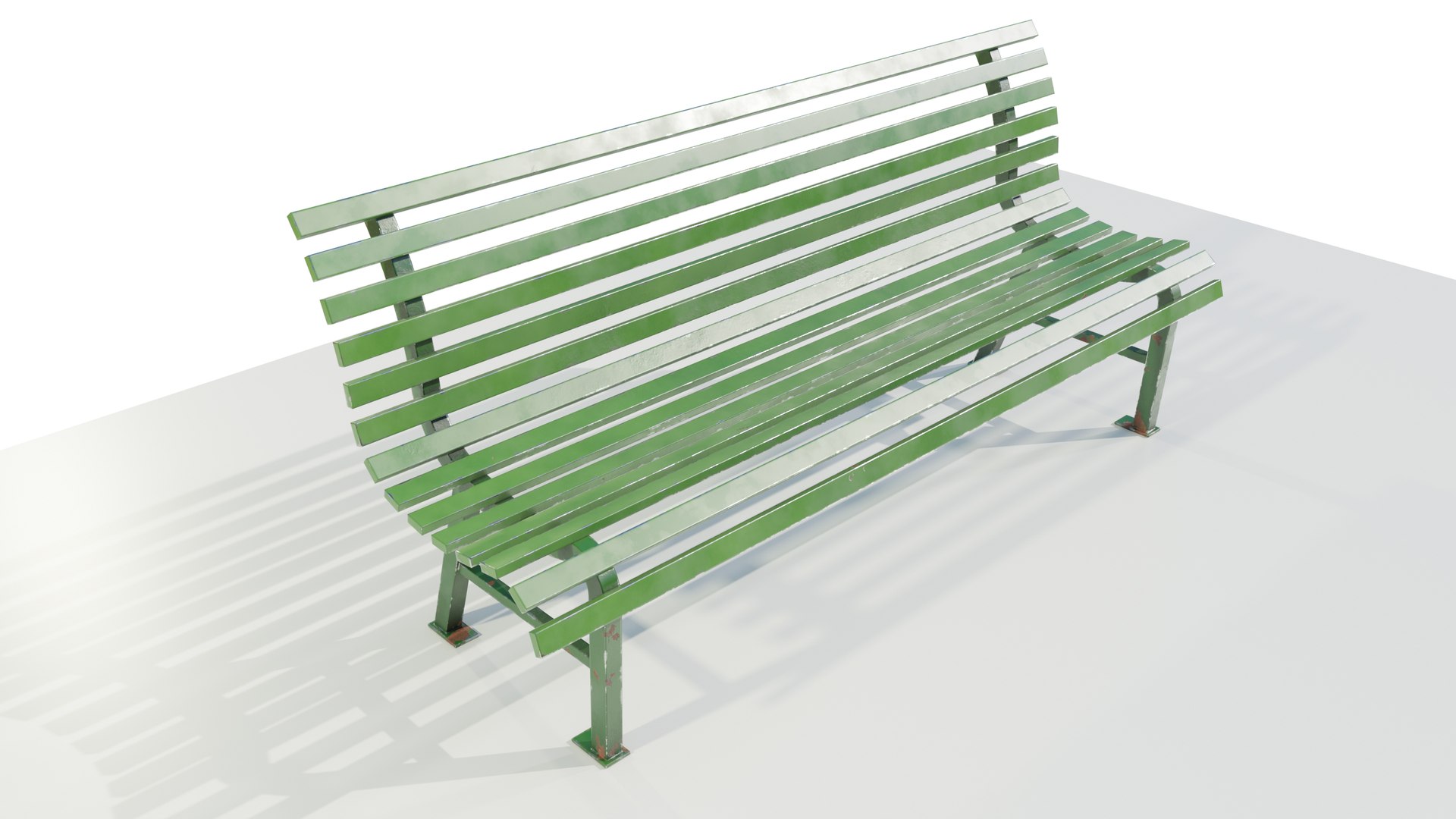 3D Metal Bench Model - TurboSquid 1985336