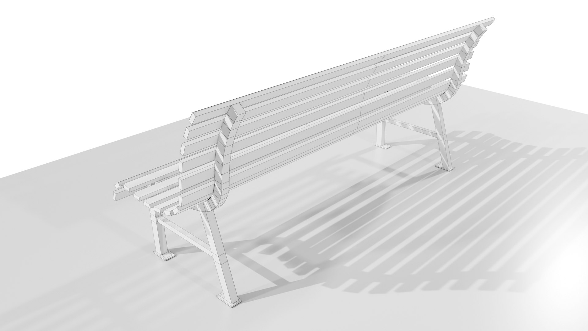 3D Metal Bench Model - TurboSquid 1985336