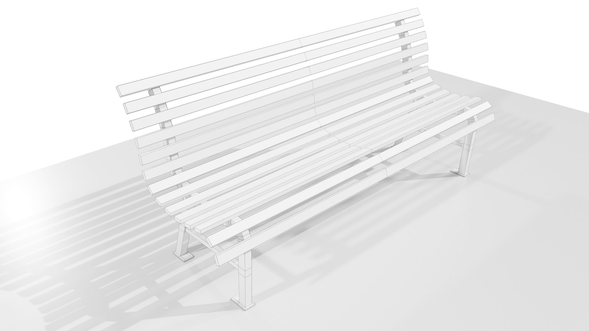 3D Metal Bench Model - TurboSquid 1985336