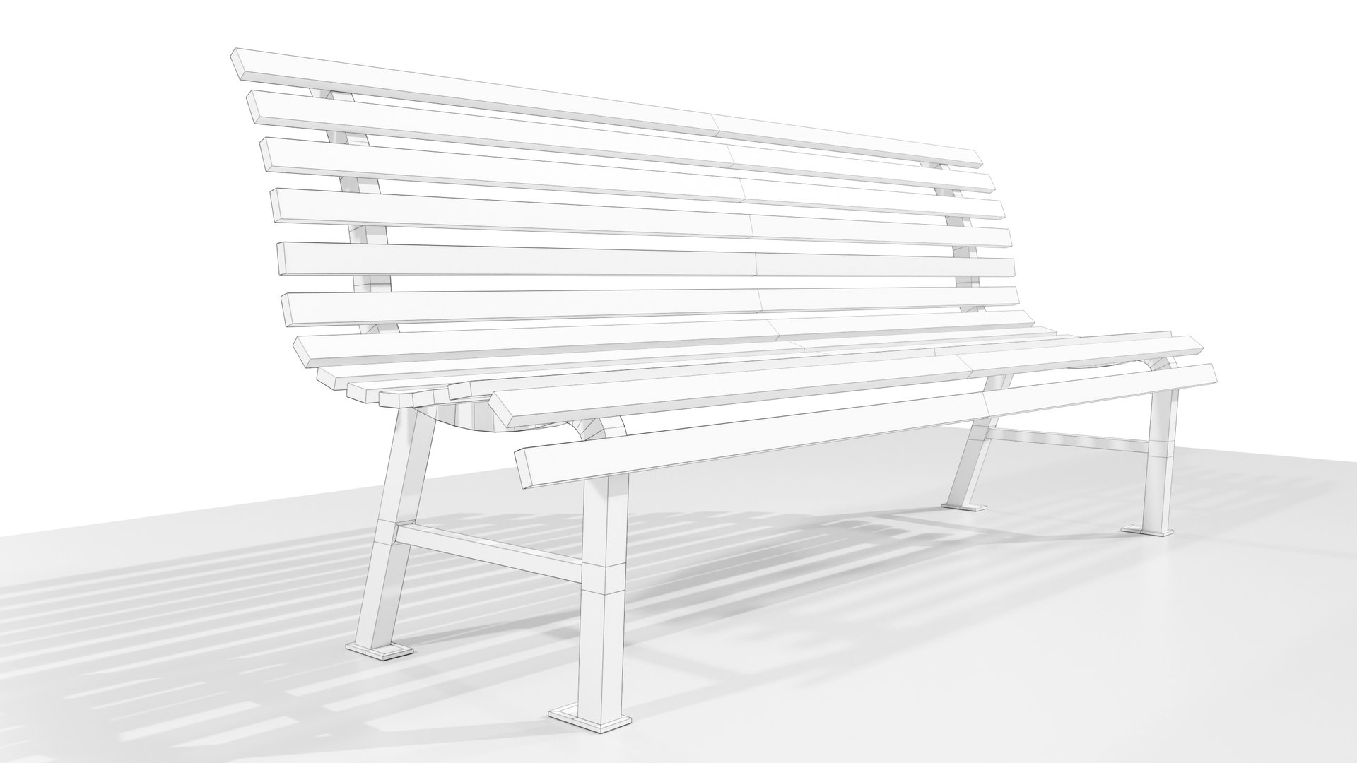 3D Metal Bench Model - TurboSquid 1985336