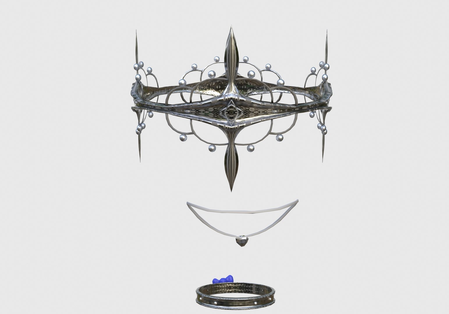 3D Silver Set Jewellery - TurboSquid 1959623