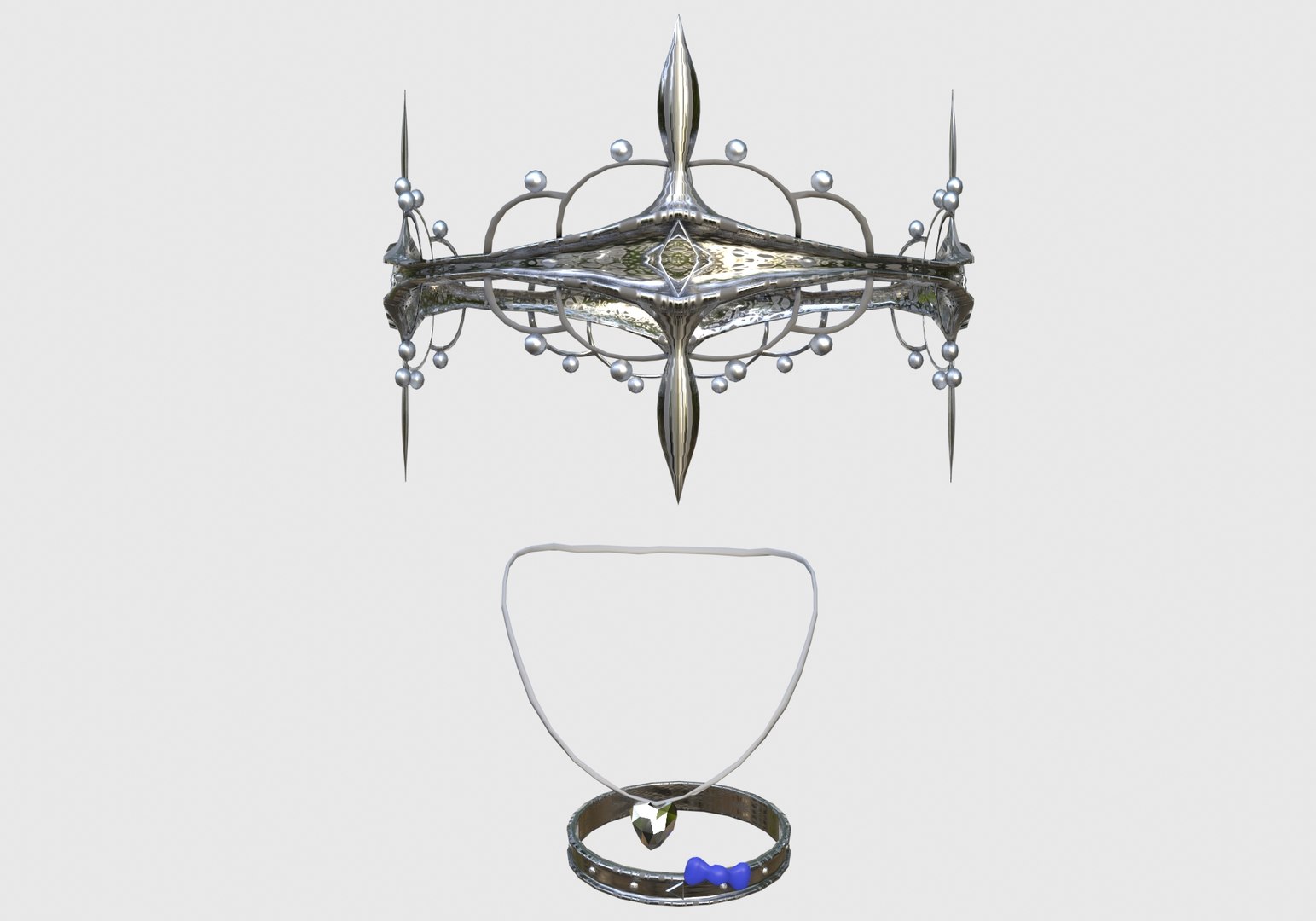 3D Silver Set Jewellery - TurboSquid 1959623