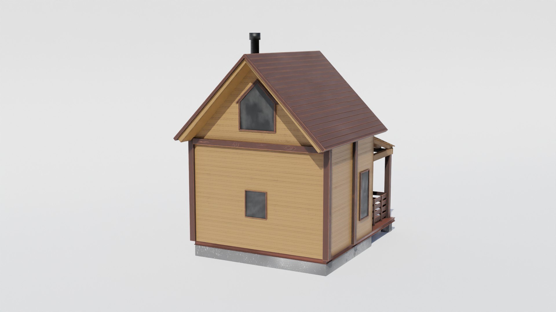 3D Low Poly Wood Home Model - TurboSquid 1936231
