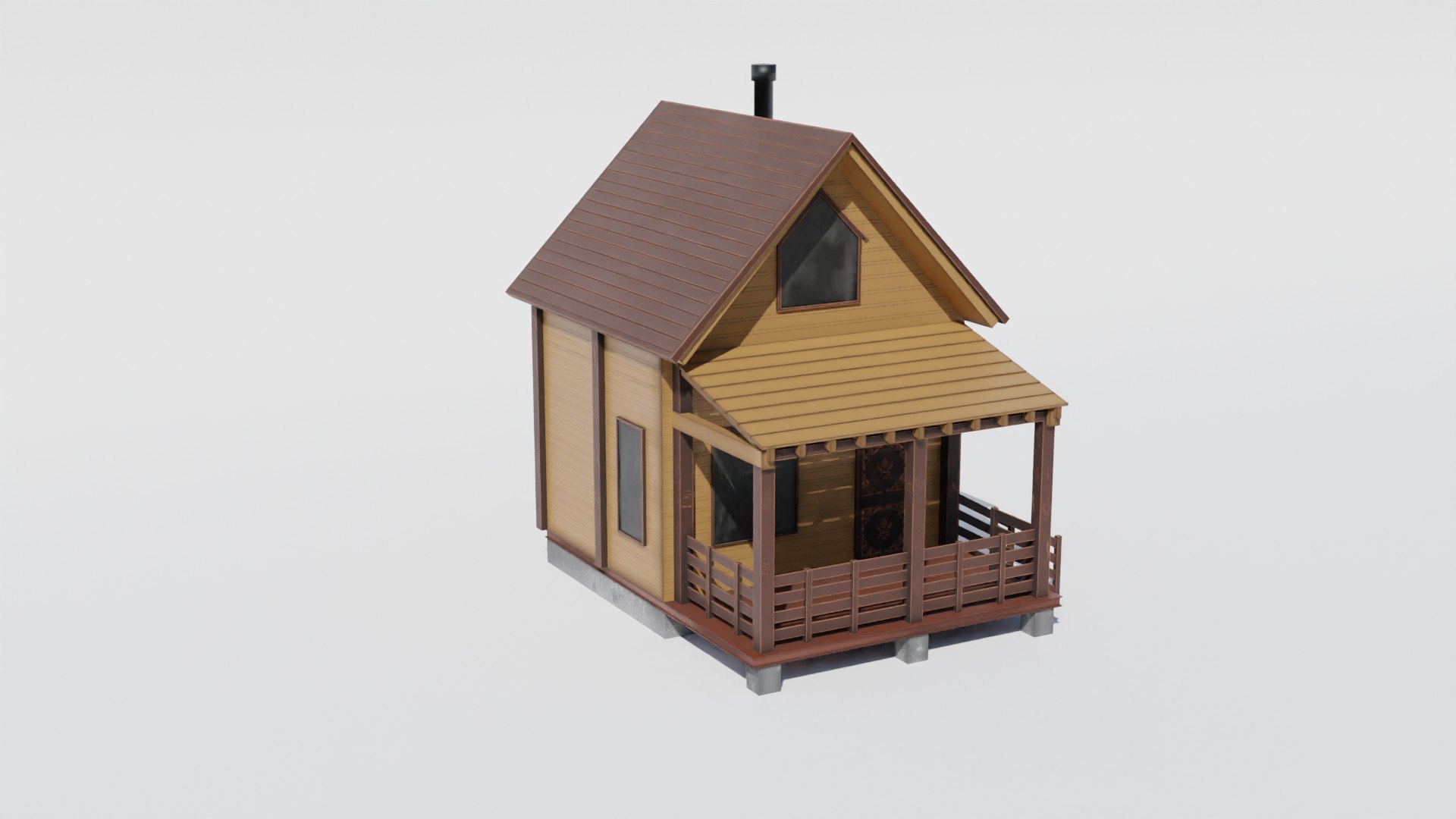 3D Low Poly Wood Home Model - TurboSquid 1936231
