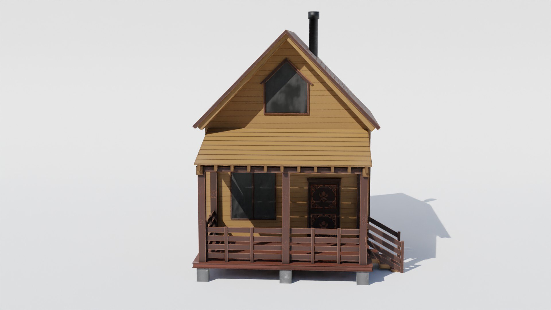 3D Low Poly Wood Home Model - TurboSquid 1936231