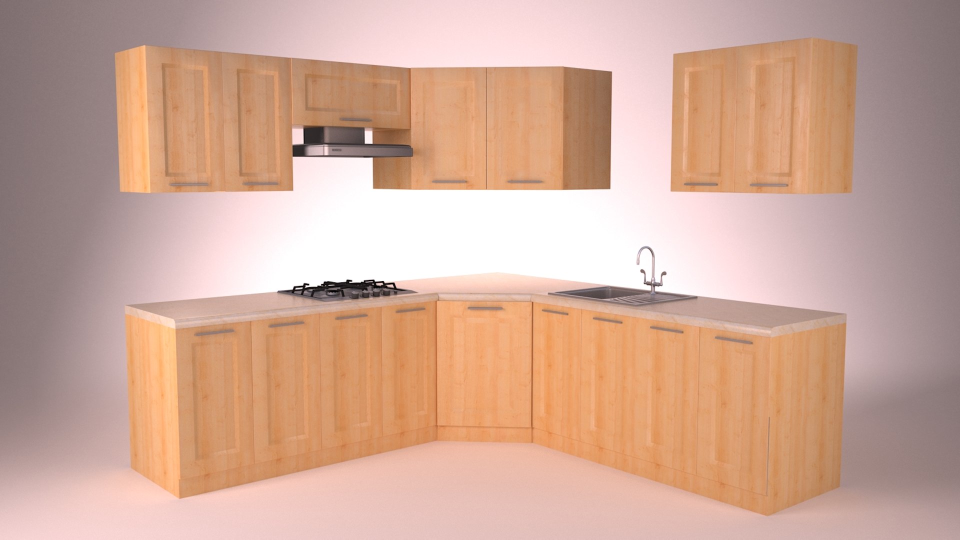 3d Model Modern Kitchen