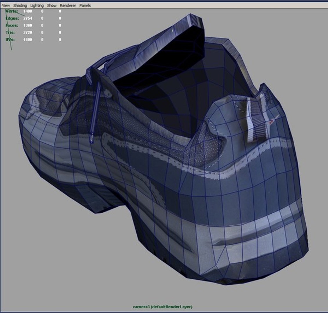 3d model nike cross training shoes