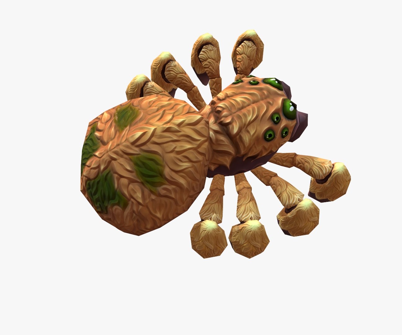 Low-poly Cartoon Spider Obj