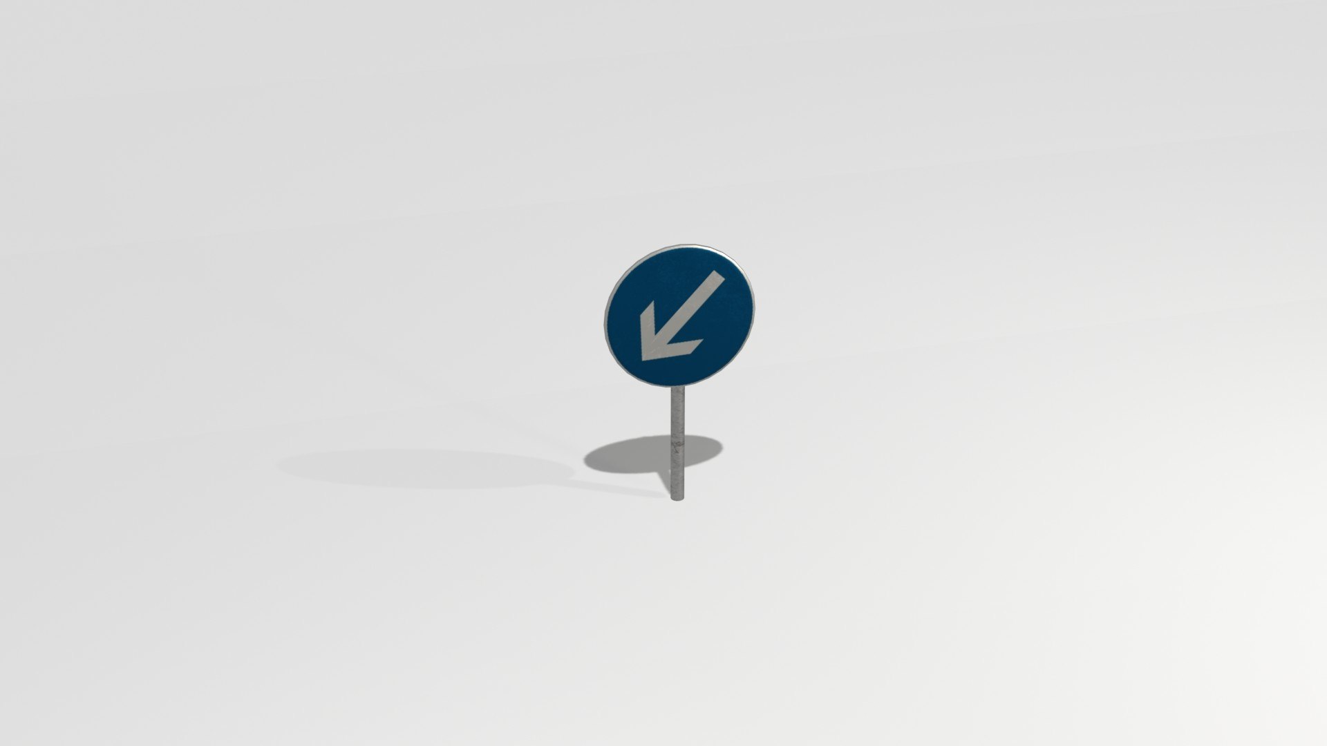 Traffic Sign Direction To The Left 3D Model - TurboSquid 2144635