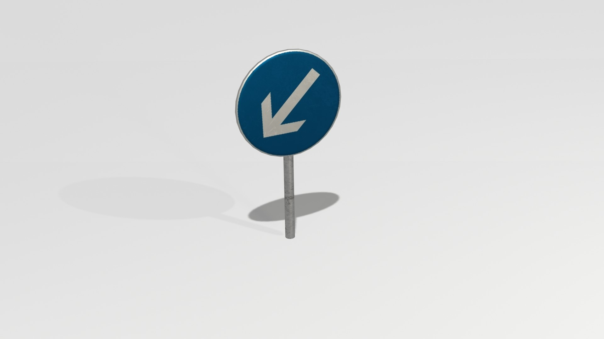 Traffic Sign Direction To The Left 3D Model - TurboSquid 2144635