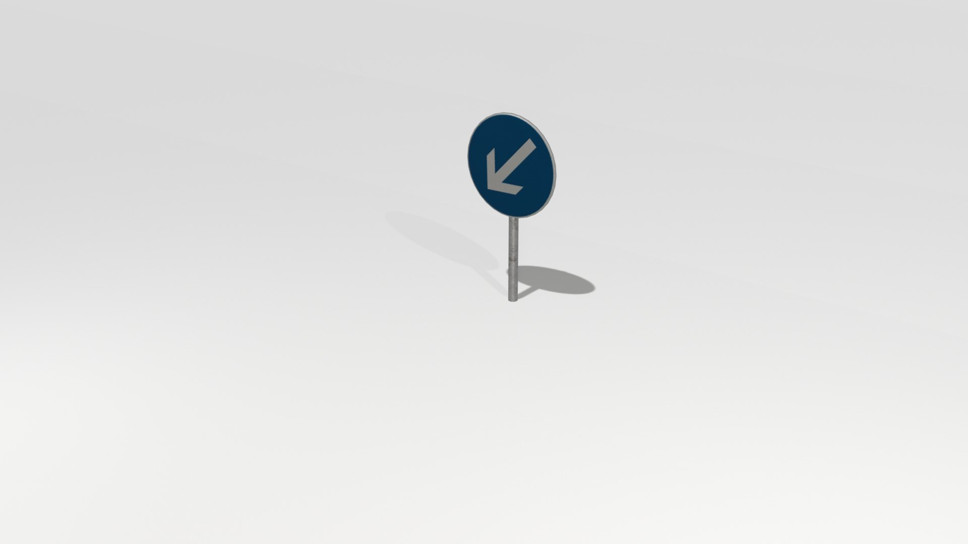 Traffic Sign Direction To The Left 3D Model - TurboSquid 2144635