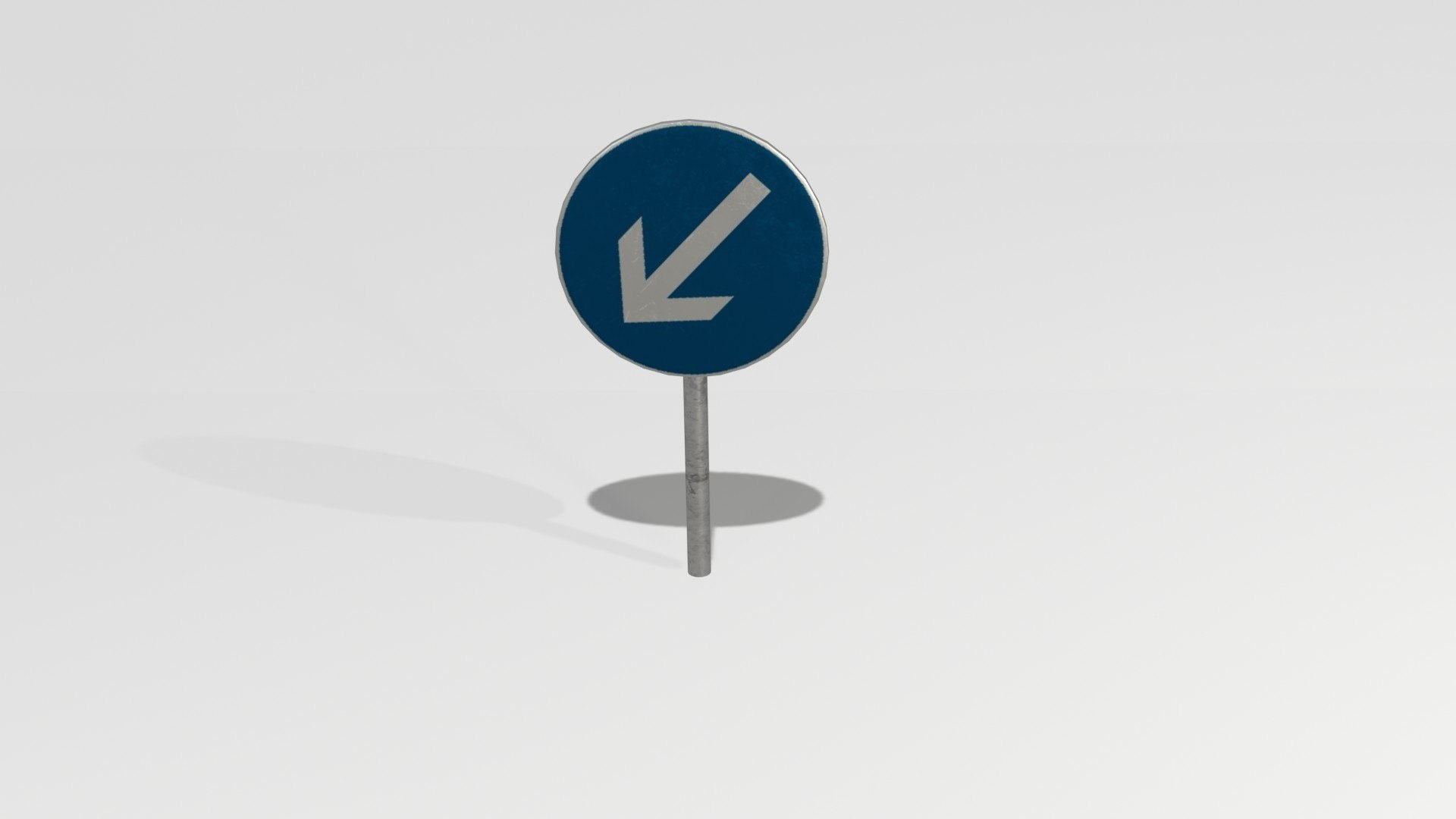 Traffic Sign Direction To The Left 3D Model - TurboSquid 2144635