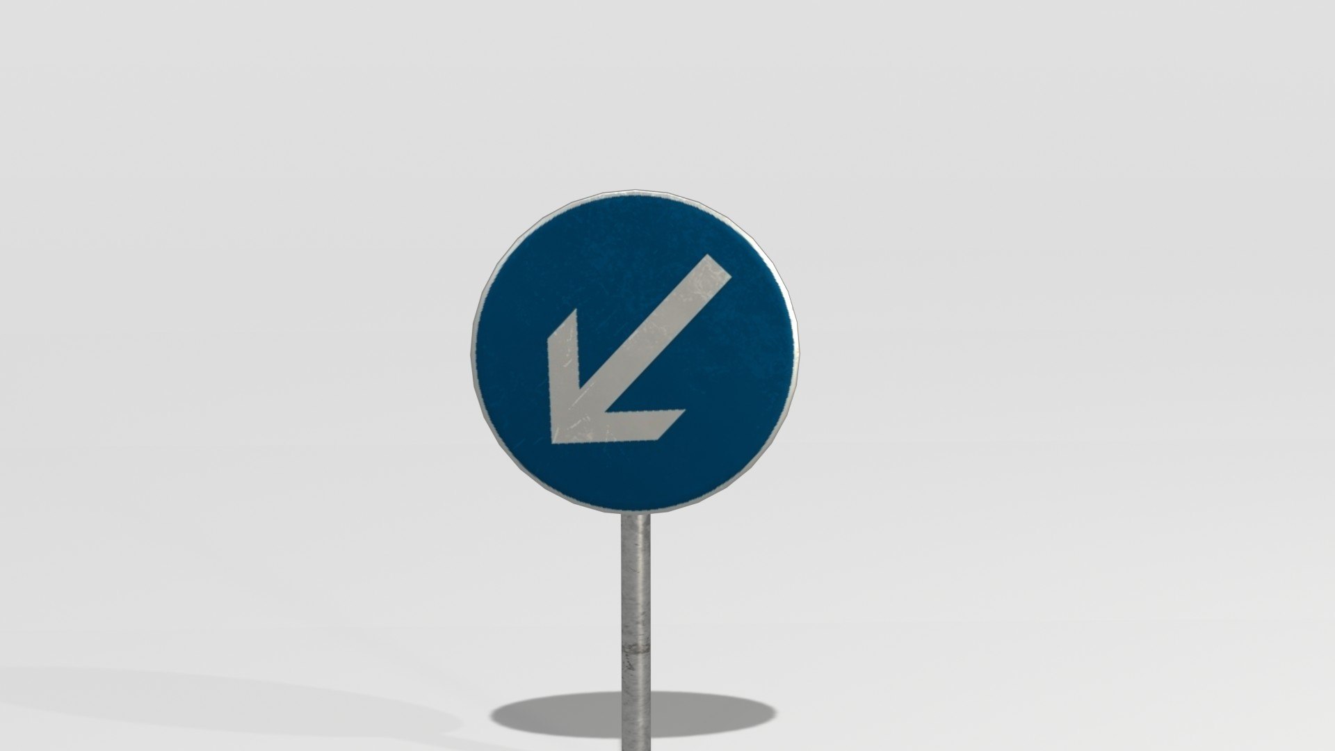 Traffic Sign Direction To The Left 3D Model - TurboSquid 2144635