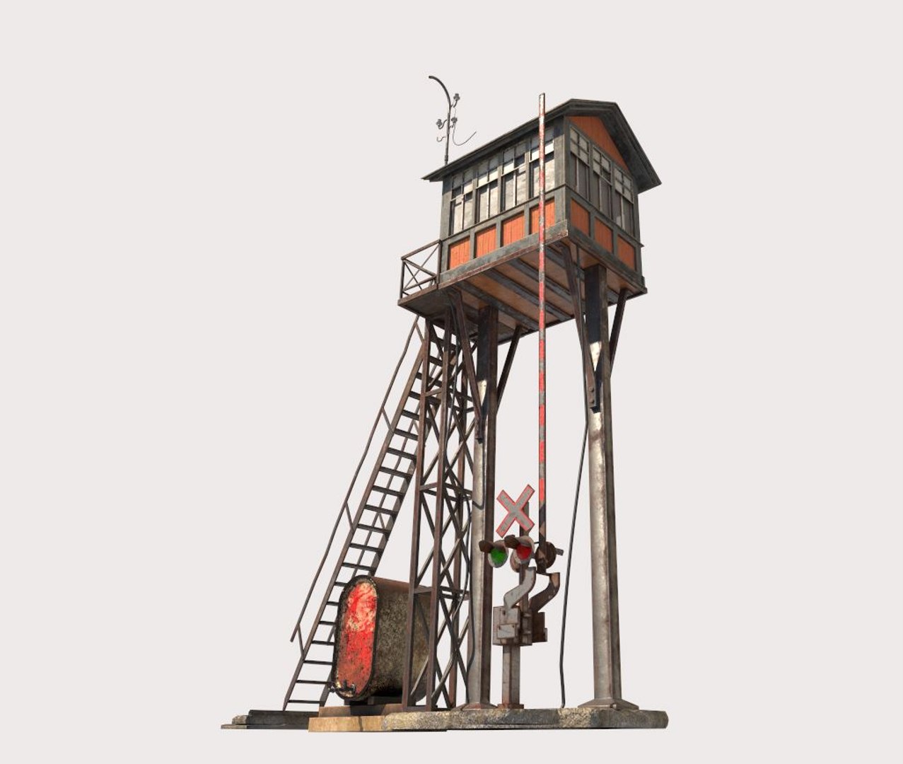 Railroad Signal Tower 3D Model - TurboSquid 1814624